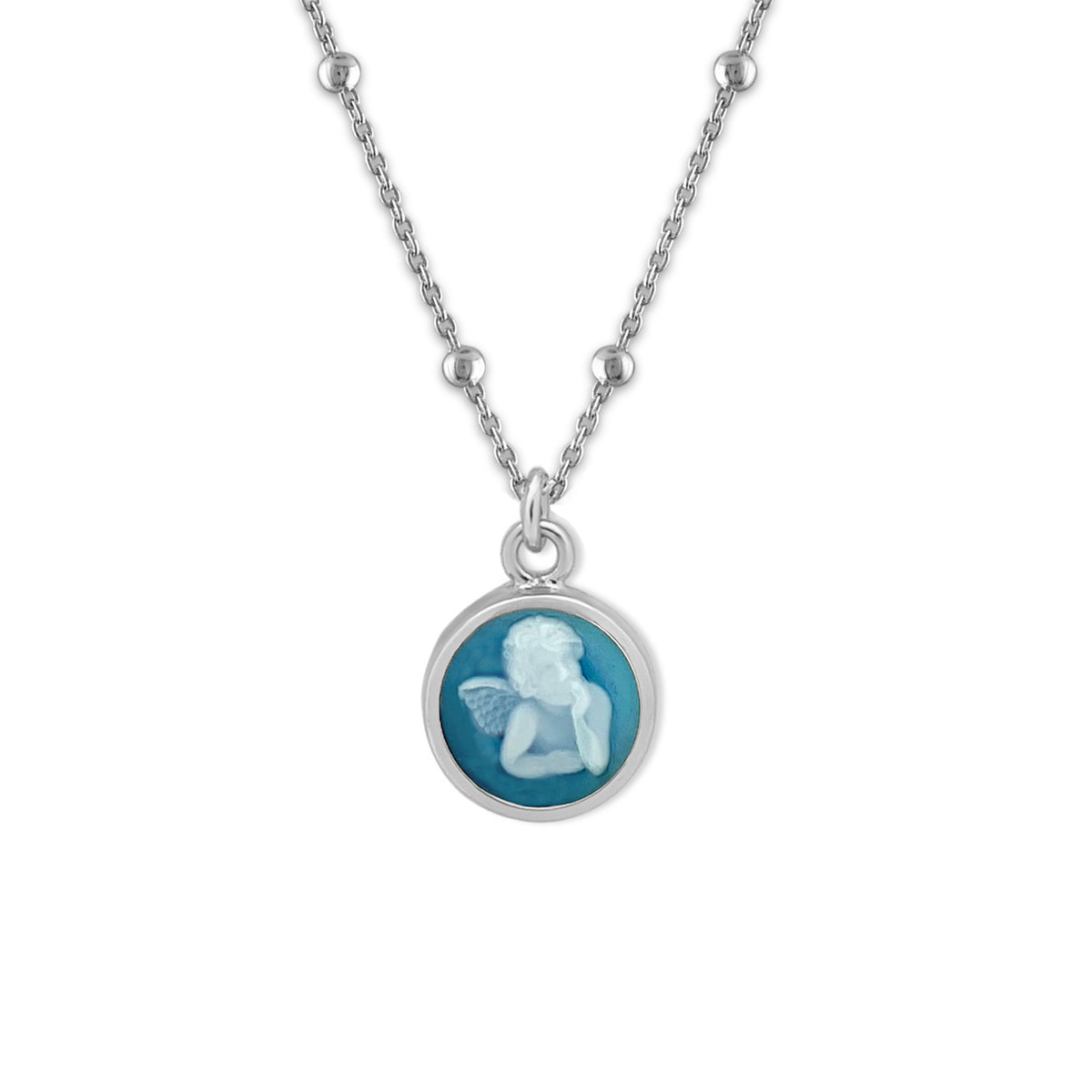 Blue Guardian Angel Necklace - Silver Edition – Frank Ronay